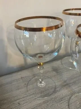Bohemia crystal | Dining | Six Vintage Bohemia Crystal Wine Glasses ...